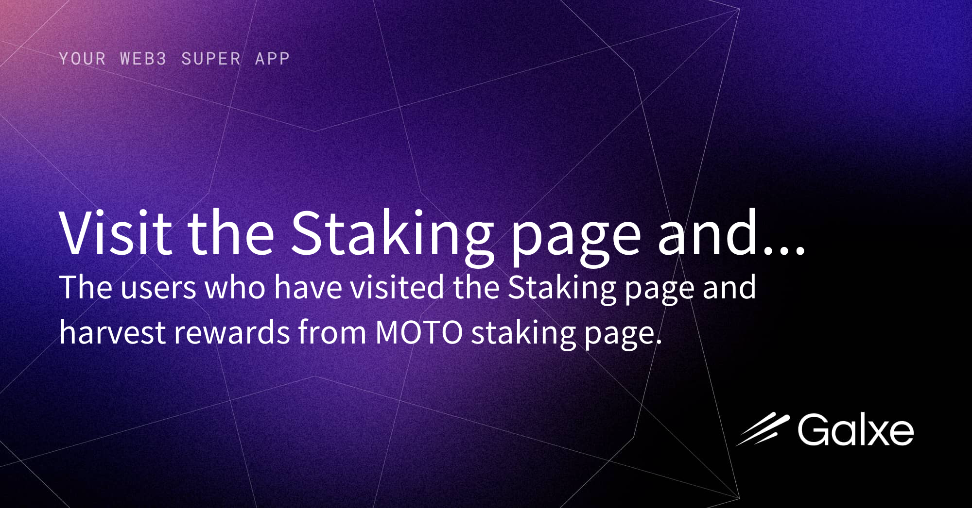 Visit the Staking page and harvest rewards from MOTO staking Credential ...