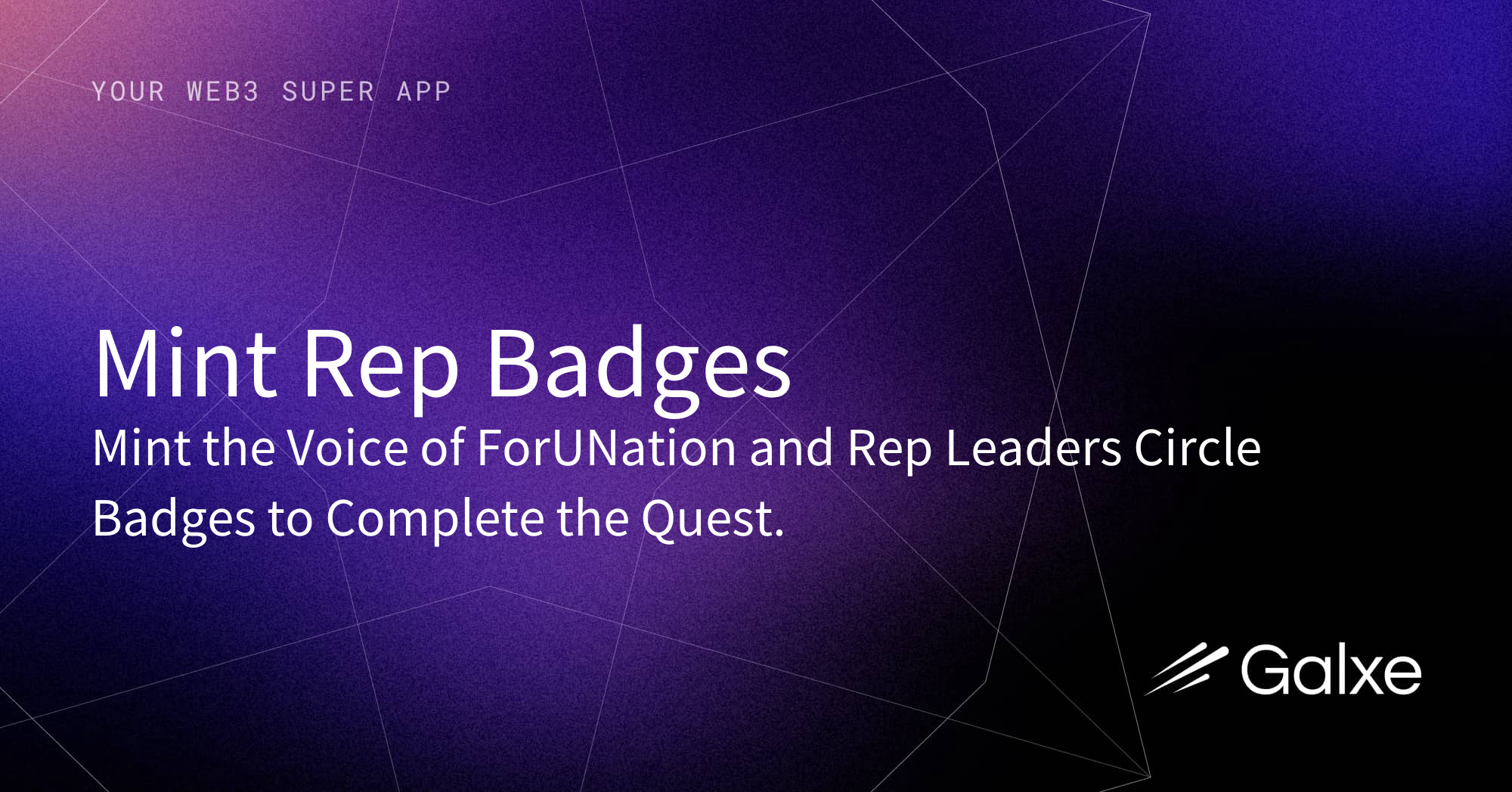 Mint Rep Badges Credential | Galxe